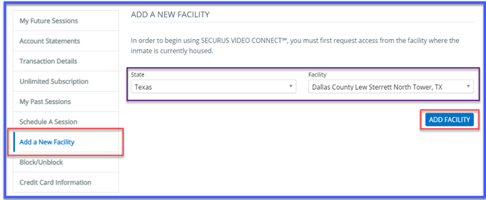 How Do I Manage My Securus Video Connect Account Securus Help Center